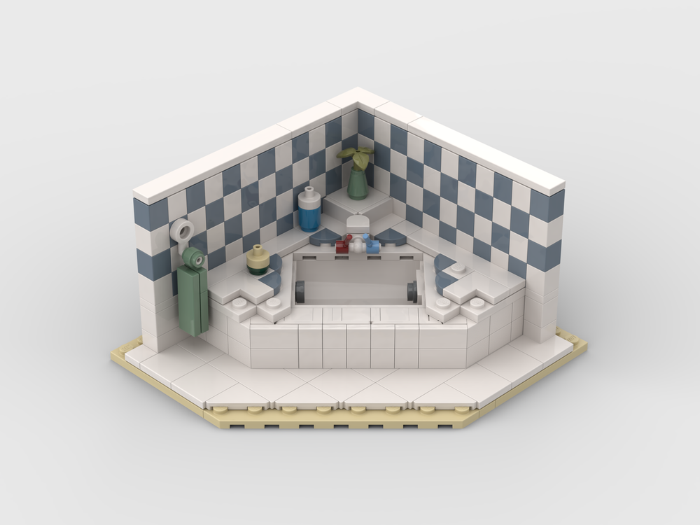 LEGO MOC Corner bathtub by BrickHappens | Rebrickable - Build with LEGO