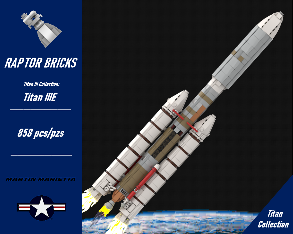 LEGO MOC Titan IIIE (at 1:110 scale) by RAPTOR BRICKS | Rebrickable ...