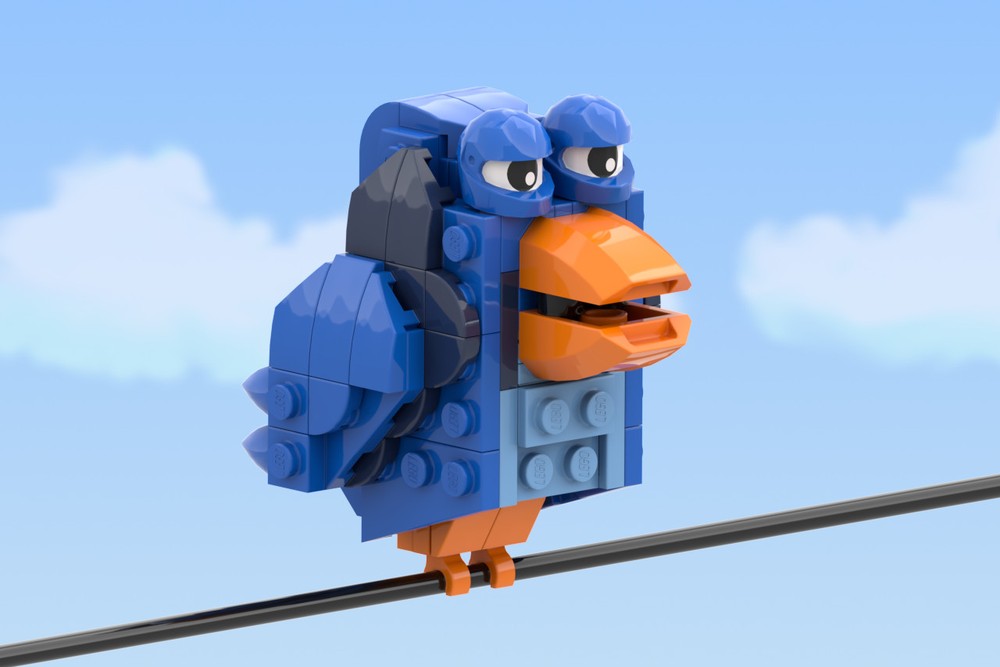 LEGO MOC Small Blue bird by Yatkuu | Rebrickable - Build with LEGO