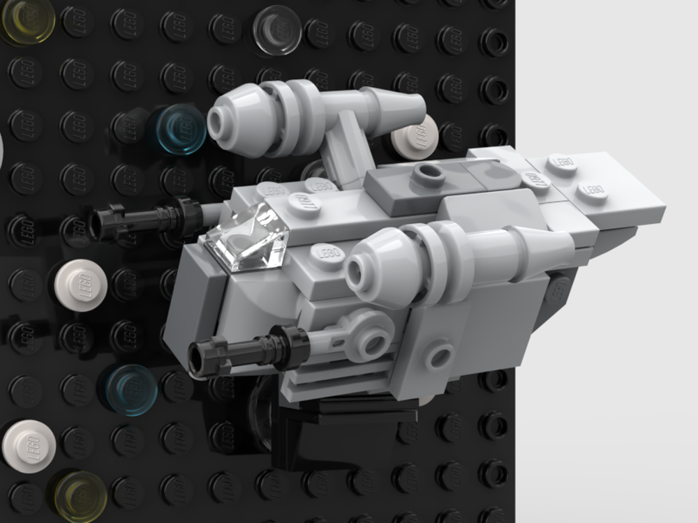 Lego Moc Mini Razor Crest With Background By Falconeagle117