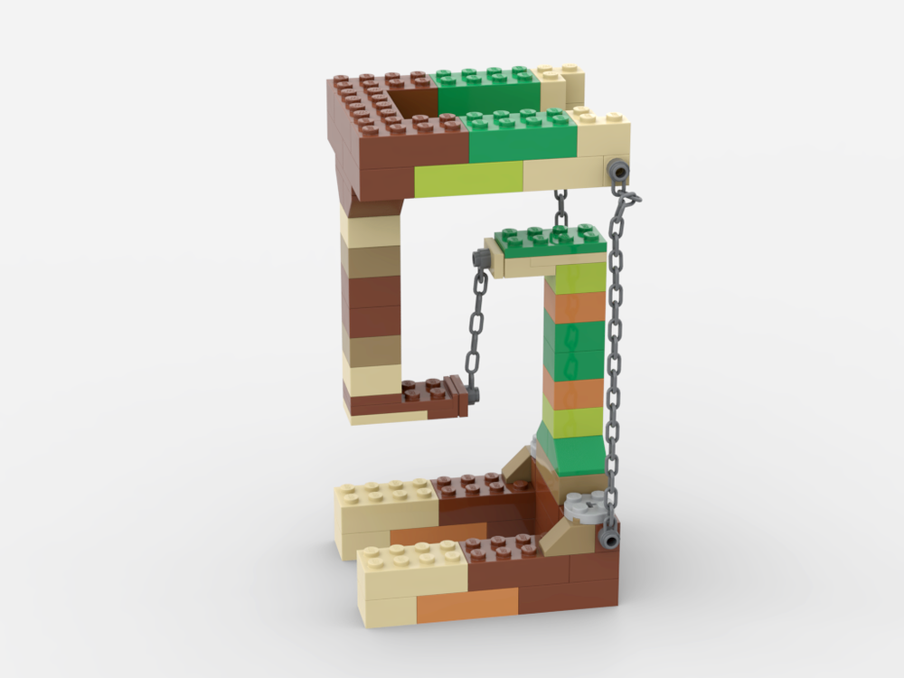 LEGO MOC Tensegrity Sculpture - Brown by Agilinzzz | Rebrickable ...