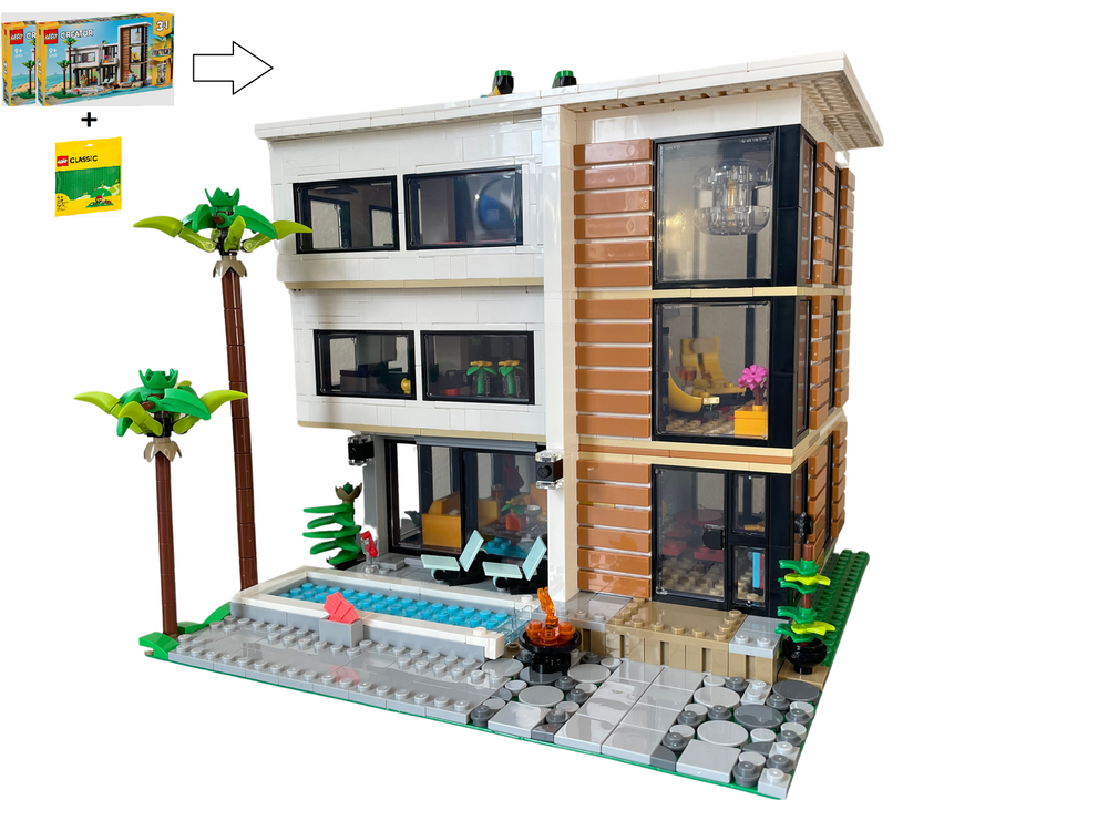 LEGO MOC Modern House Modular Alternate build of 2x31153 by re-bricked ...