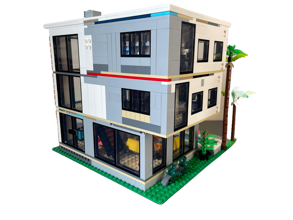 Lego Moc Modern House Modular Alternate Build Of 2x31153 By Re Bricked