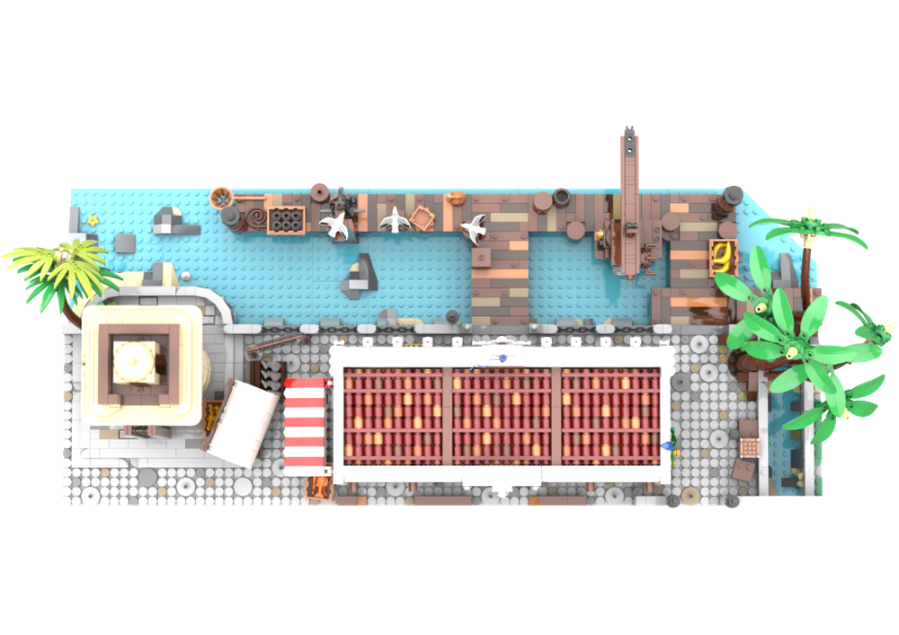 LEGO MOC Puerto Santa Maria Dockside Market by beanbeanus | Rebrickable ...
