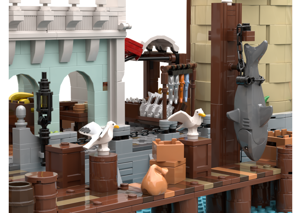 LEGO MOC Puerto Santa Maria Dockside Market by beanbeanus | Rebrickable ...