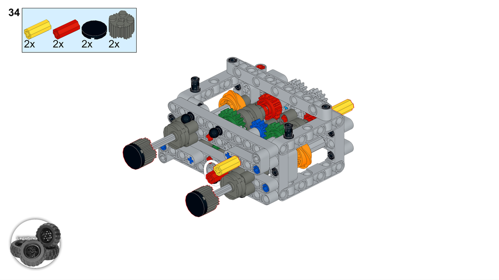 Lego Moc Compact Lego Dual Stepper 4 Speed Sequential And R N D Gearbox