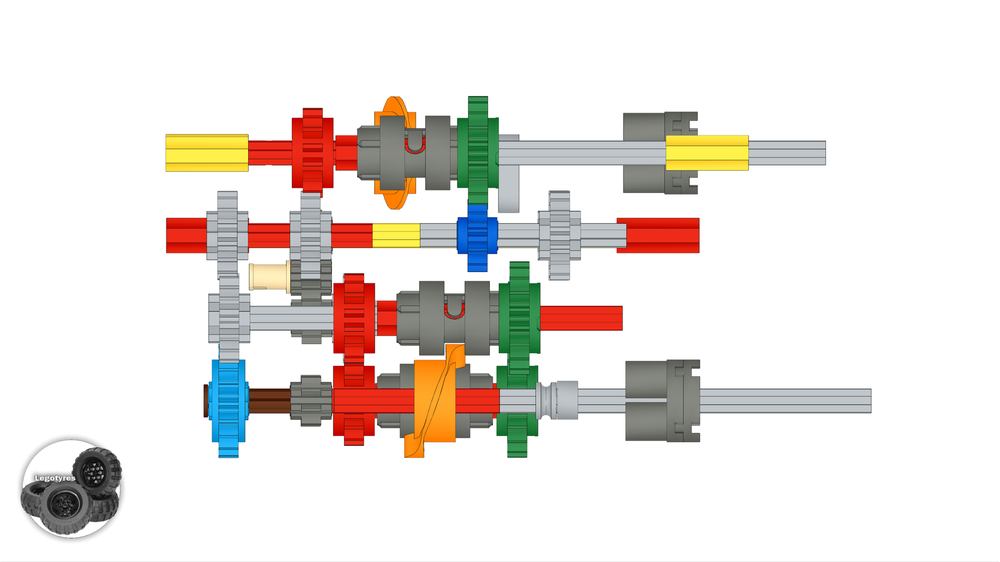 LEGO MOC Compact Lego Dual Stepper 4 Speed Sequential and R-N-D Gearbox ...
