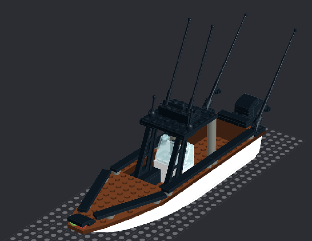 LEGO MOC Fishing Boat with Trailer by Minibuilder13 | Rebrickable ...
