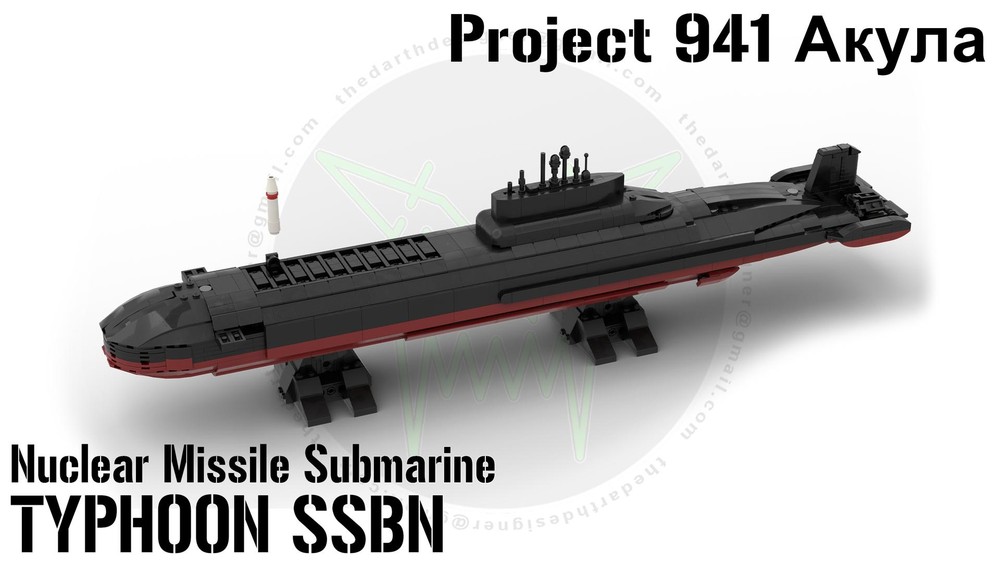 LEGO MOC Nuclear Submarine TYPHOON | Project 941 Акула - 1:300 Scale by ...