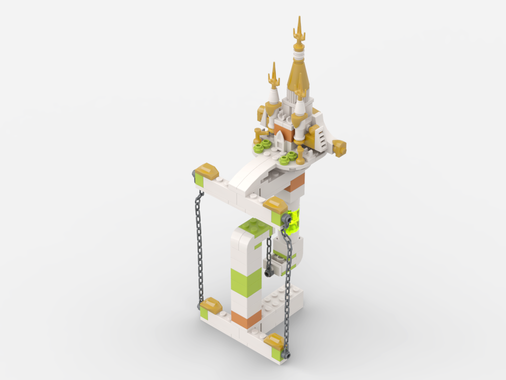 Lego Moc Tensegrity Sculpture Float Golden Castle By Agilinzzz