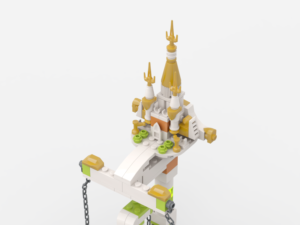 Lego Moc Tensegrity Sculpture Float Golden Castle By Agilinzzz