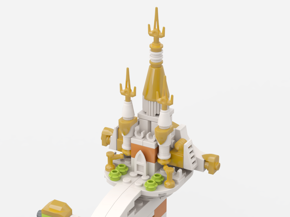 Lego Moc Tensegrity Sculpture Float Golden Castle By Agilinzzz