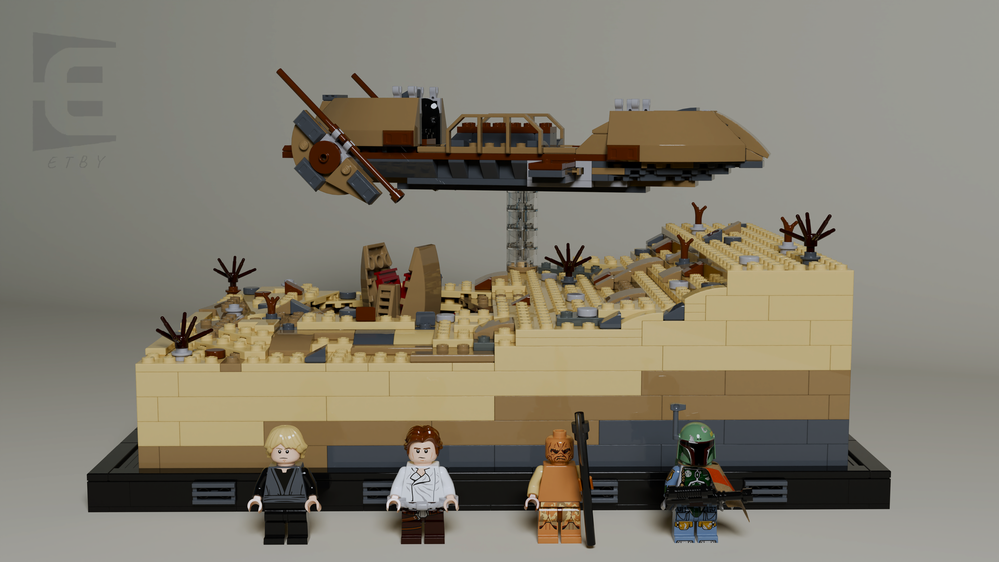Lego Moc Desert Skiff Escape By Etbybrickz Rebrickable Build With Lego