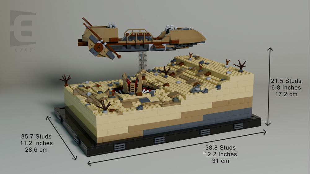 Lego Moc Desert Skiff Escape By Etbybrickz Rebrickable Build With Lego