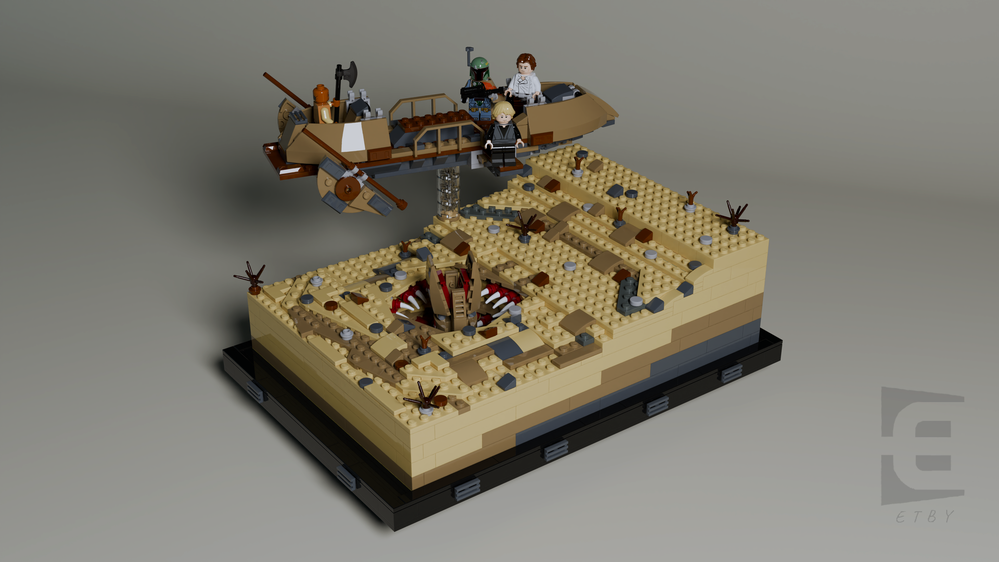 Lego Moc Desert Skiff Escape By Etbybrickz Rebrickable Build With Lego