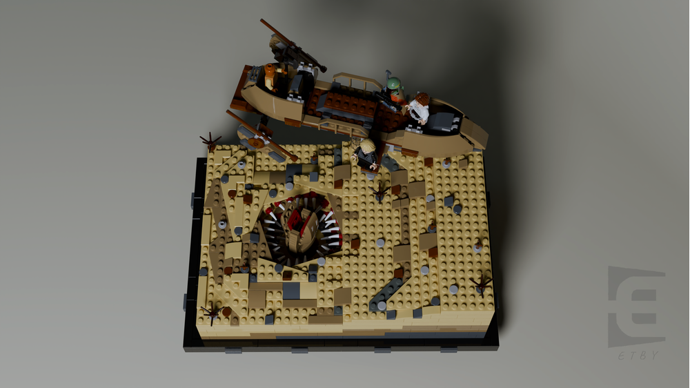 Lego Moc Desert Skiff Escape By Etbybrickz Rebrickable Build With Lego