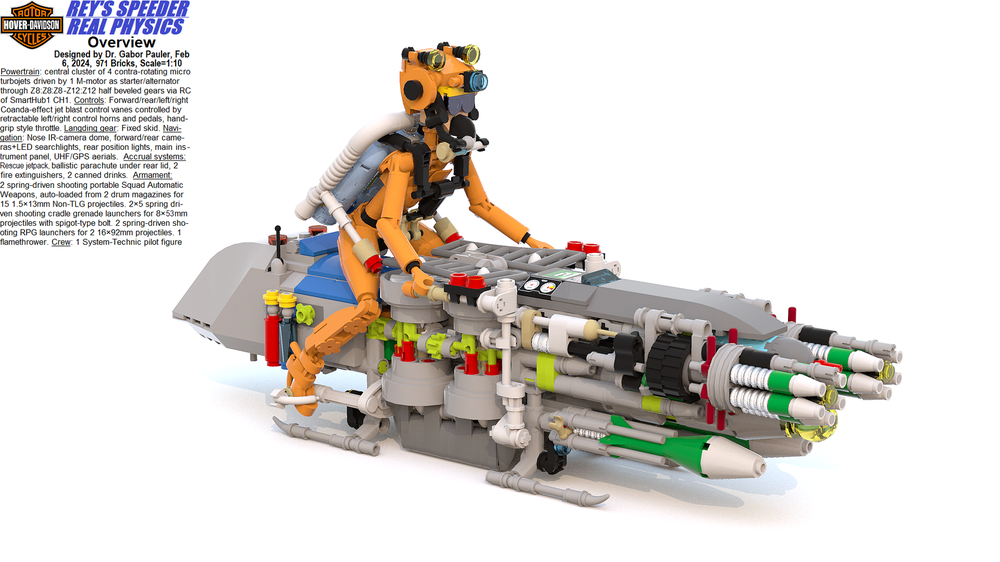 LEGO MOC Rey's Speeder meets Real Physics by gjpauler | Rebrickable ...