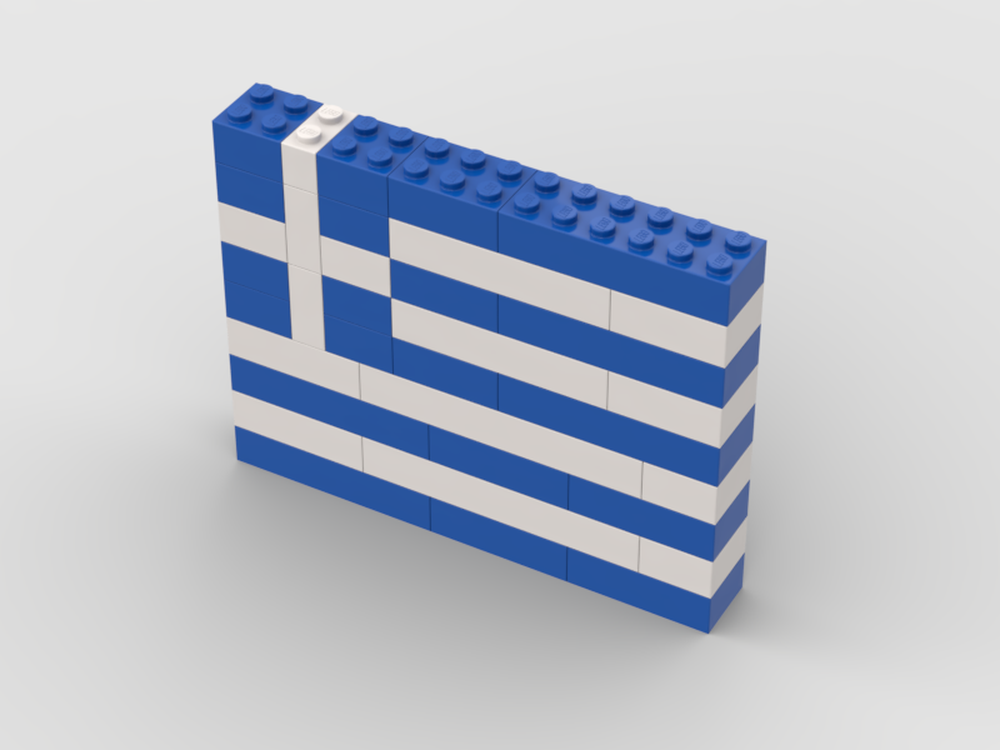 LEGO MOC Greece Flag by justinbricks1 | Rebrickable - Build with LEGO