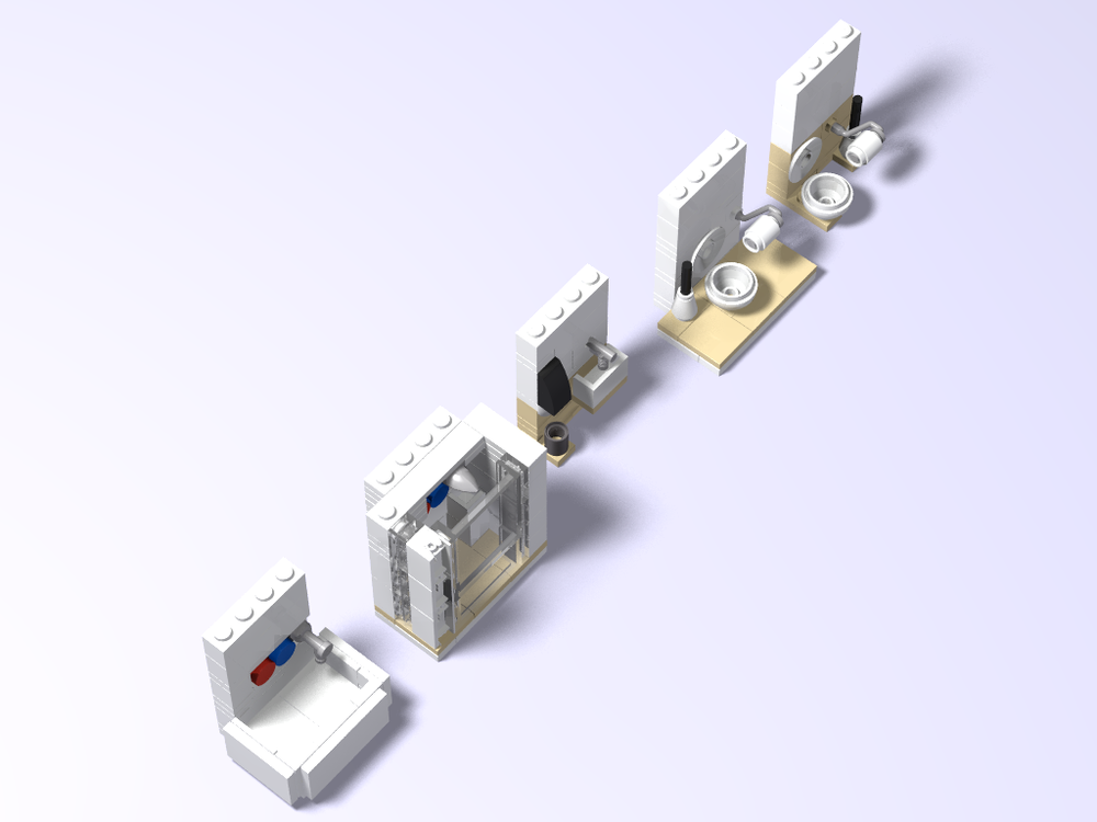Lego Moc Modular Living Container Bathroom Modules By Schnabbo