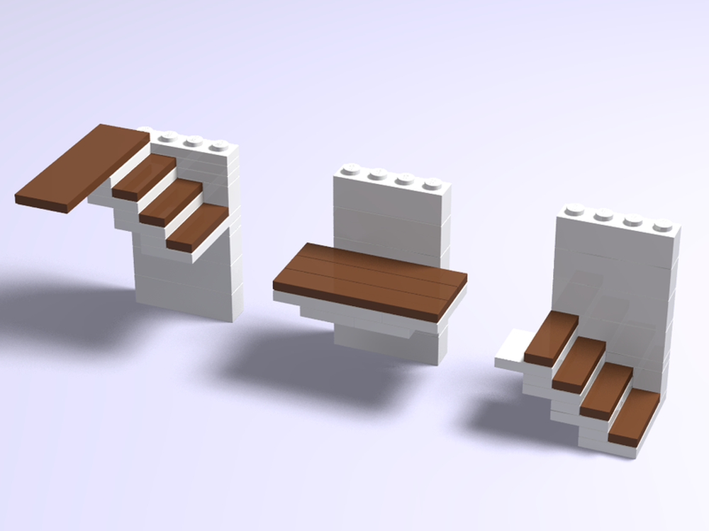 Lego Moc Modular Living Container Inside Stairs 3 Modules By