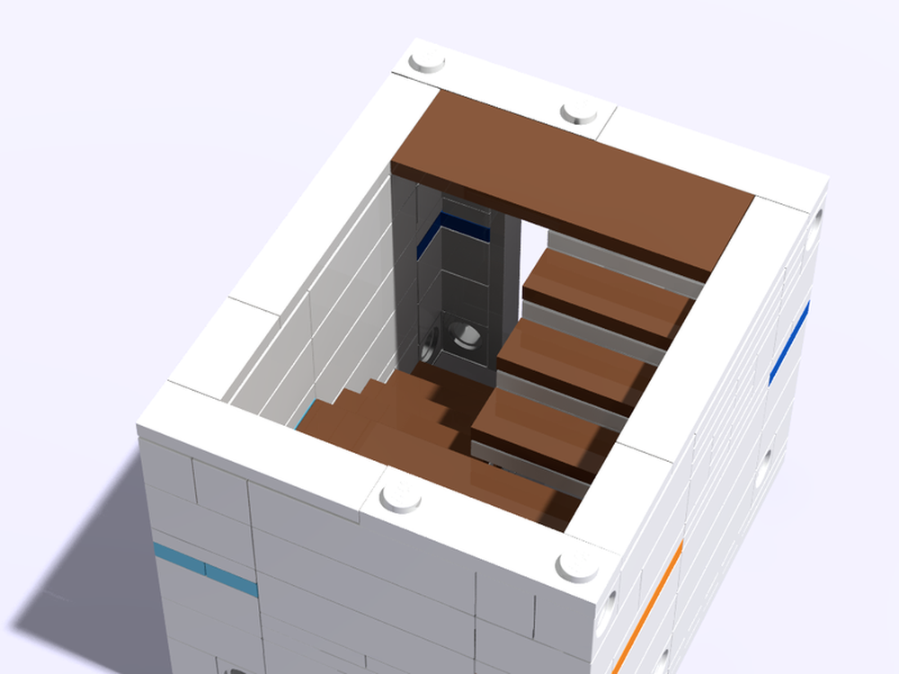 LEGO MOC Modular living container -> inside stairs (3 modules) by ...