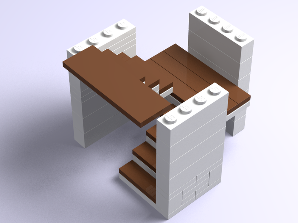 Lego Moc Modular Living Container Inside Stairs 3 Modules By