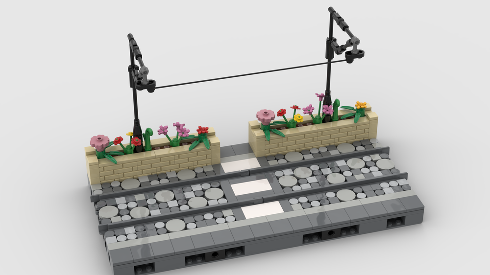LEGO MOC Modular Tram tracks by Quczi142 | Rebrickable - Build with LEGO