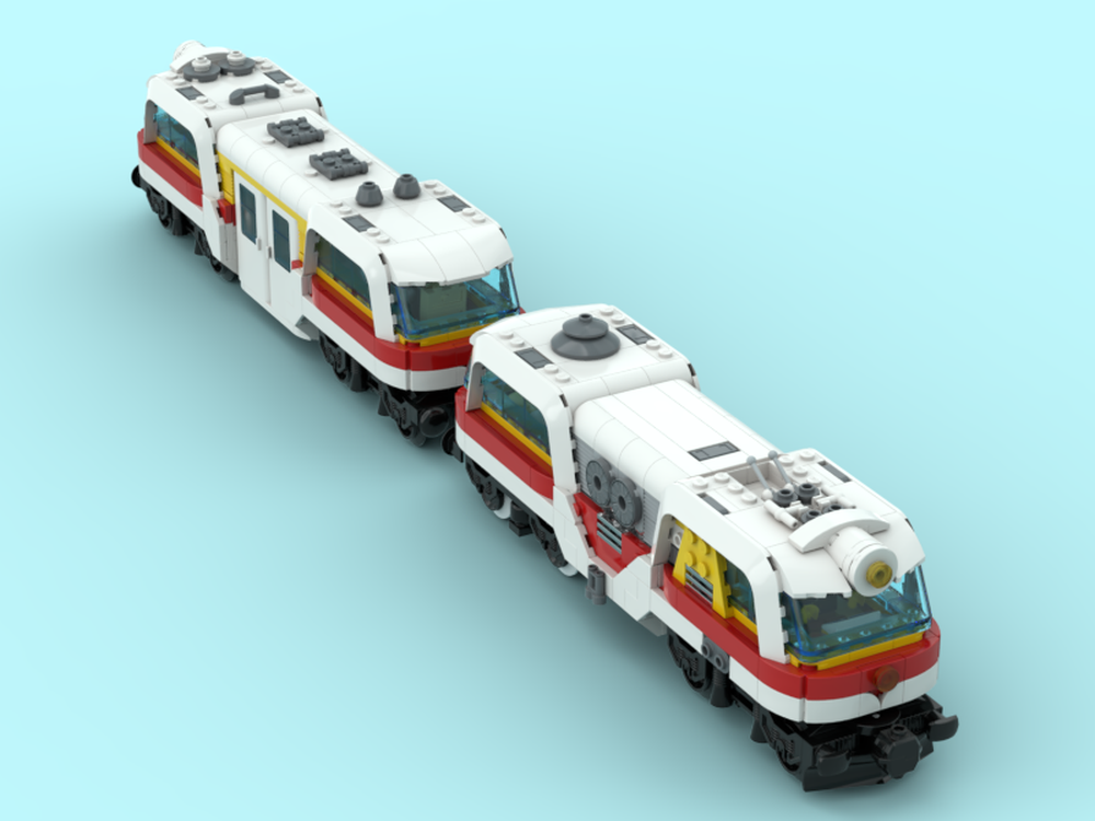 Lego Moc Passenger Train From The Future By Symbioza Rebrickable