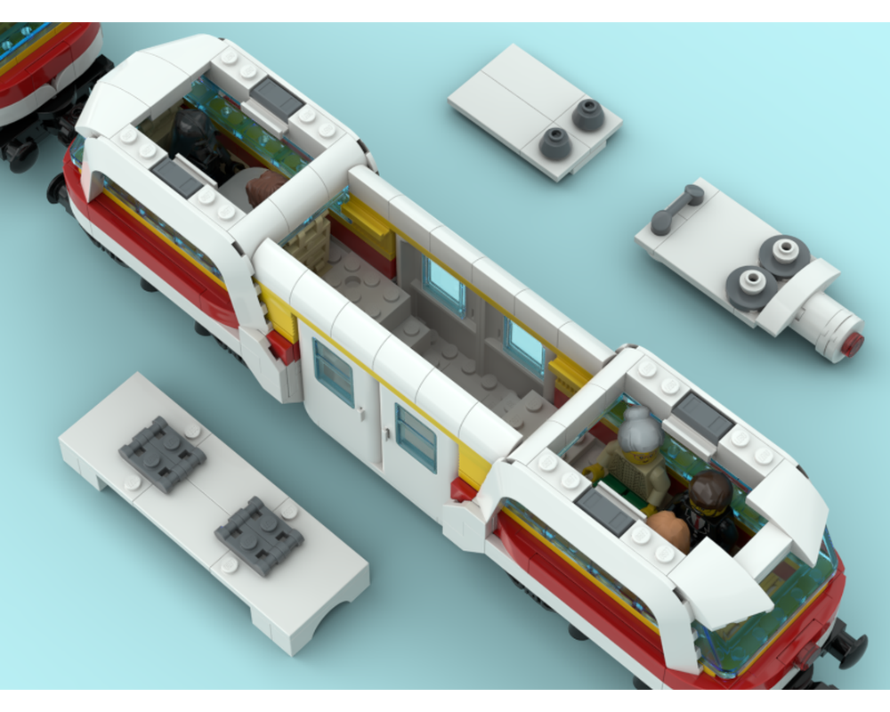 Lego Moc Passenger Train From The Future By Symbioza Rebrickable