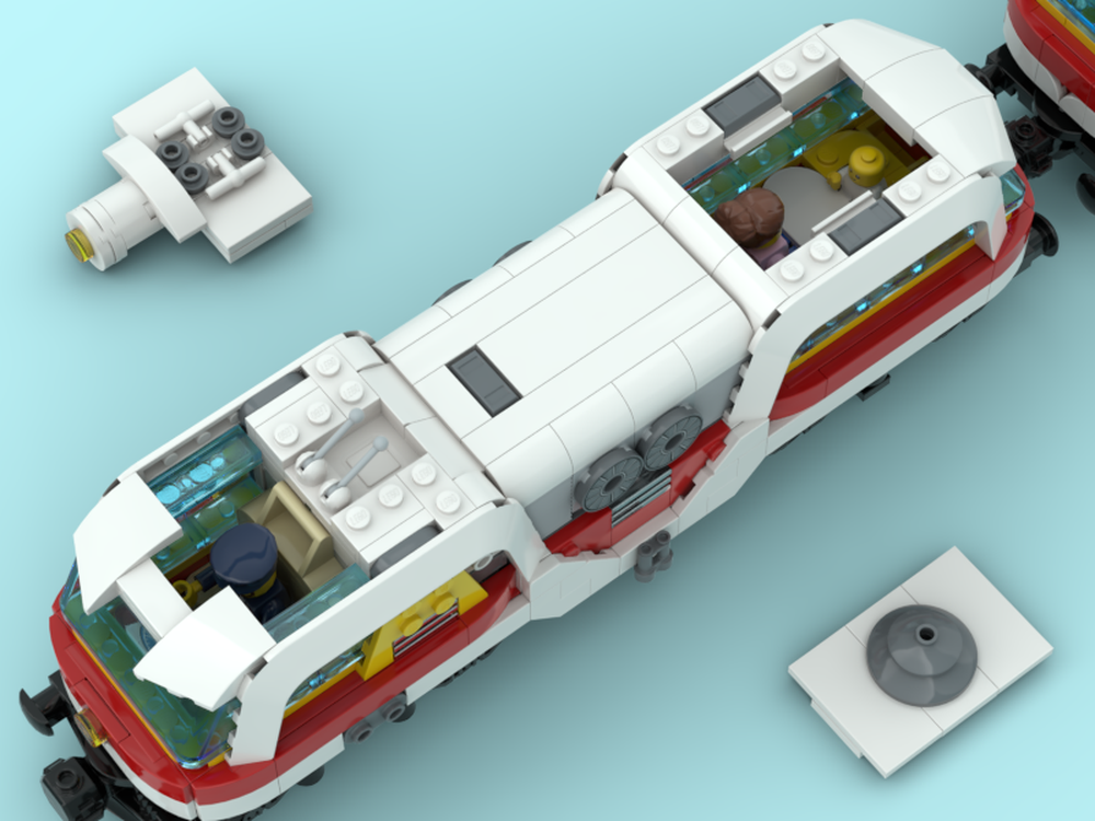 Lego Moc Passenger Train From The Future By Symbioza Rebrickable
