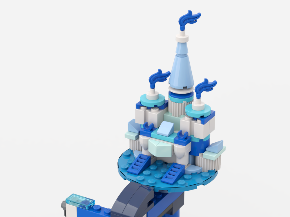 Lego Moc Tensegrity Sculpture Float Blue Castle By Agilinzzz