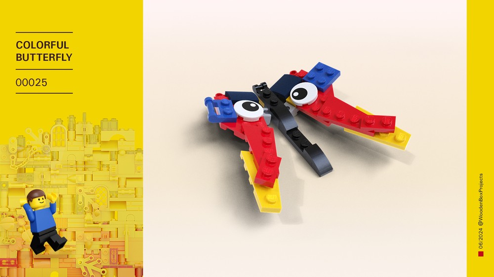 LEGO MOC Colorful Butterfly by WoodenBoxProjects | Rebrickable - Build ...