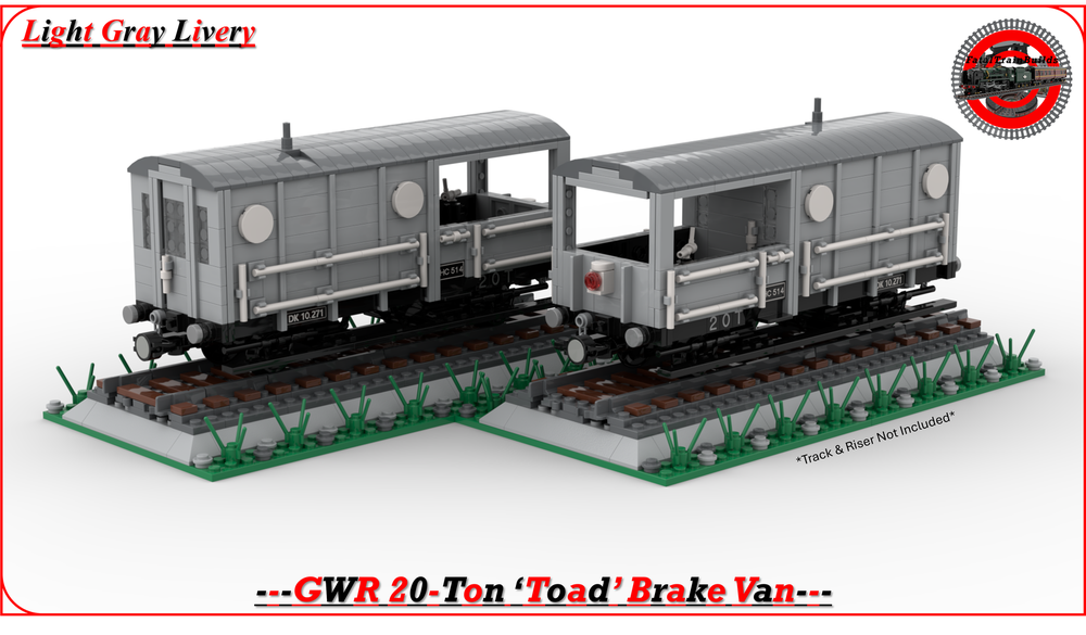 LEGO MOC-187222 (Light Gray) GWR 20-Ton 'Toad' Brake Van (8-w) by ...