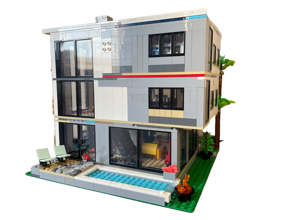 Lego Moc Modern House V2 Modular Alternate Build Of 2x31153 By Re