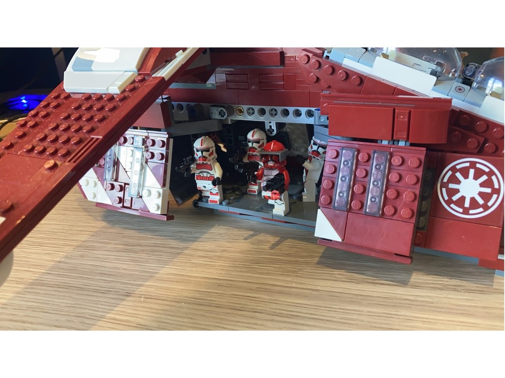 Lego Moc Republic Gunship Coruscant Guard Version Simple Doors Mod