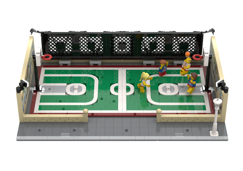 Lego Moc City Hoops Full Court Basketball 48x32 Baseplate By Brick