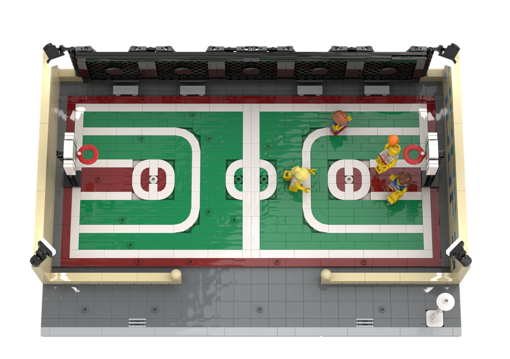 Lego Moc City Hoops Full Court Basketball 48x32 Baseplate By Brick