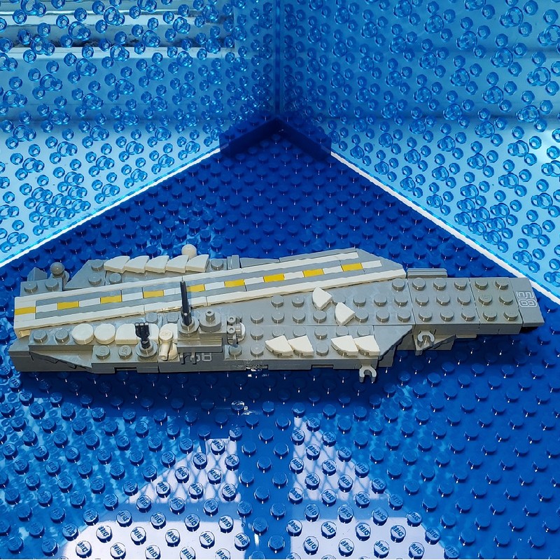 LEGO MOC USS Nimitz class aircraft carrier in microscale by bcwbricks ...