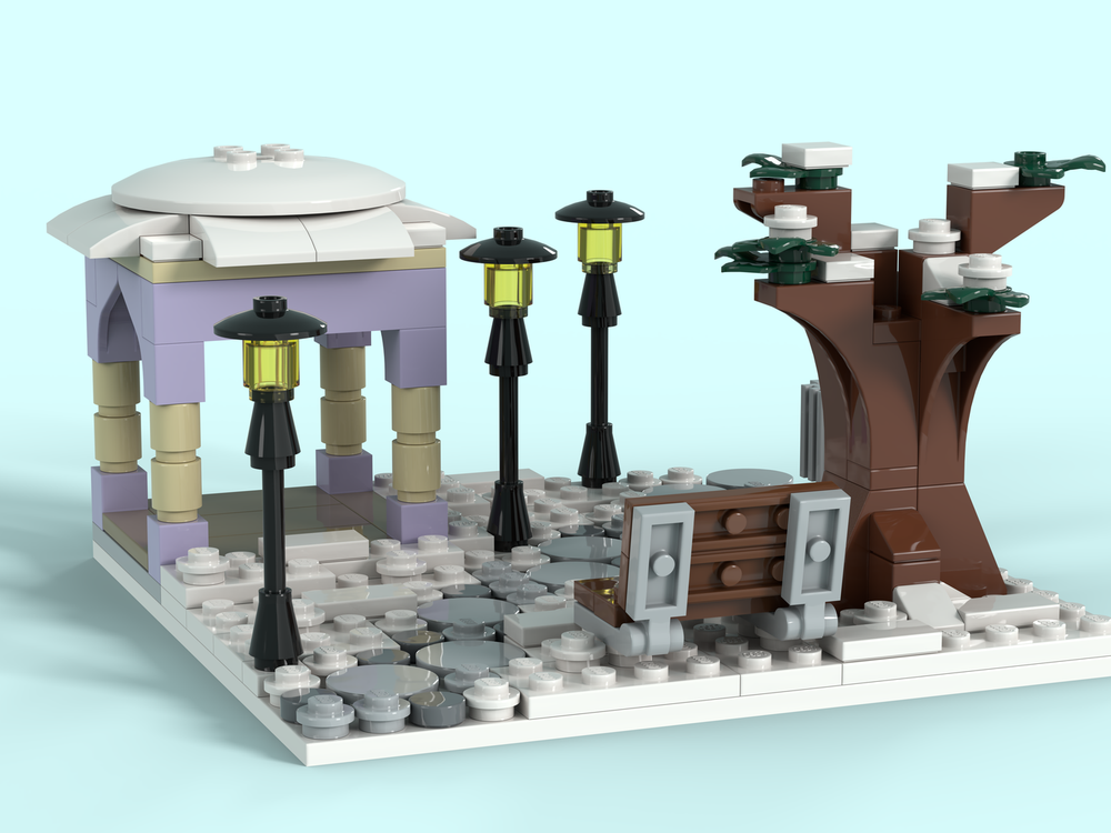 Lego Moc Winter Park By Yellowdonut Rebrickable Build With Lego