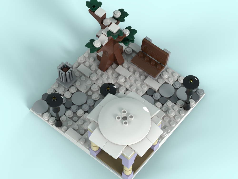 Lego Moc Winter Park By Yellowdonut Rebrickable Build With Lego