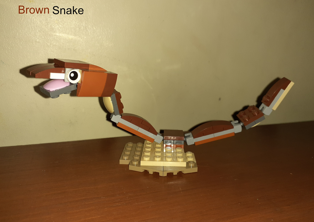 LEGO MOC Brown Snake - alt of 31044 by ChzHd | Rebrickable - Build with ...
