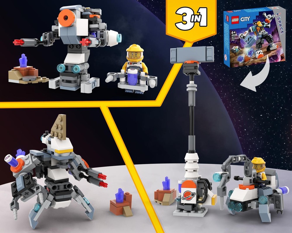 LEGO MOC 3-in-1 Space by BrickVink | Rebrickable - Build with LEGO