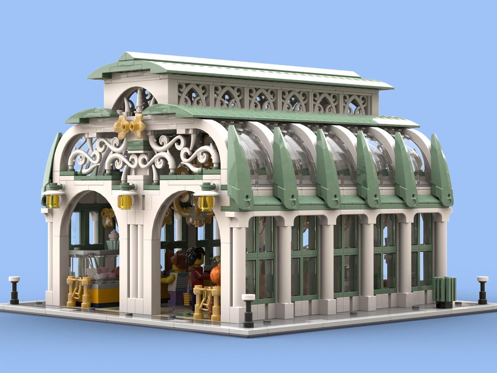 Lego Moc Market Hall By Sylvainls Rebrickable Build With Lego