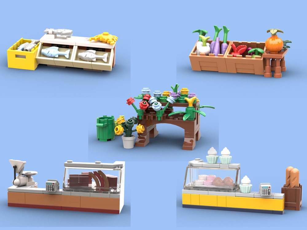 Lego Moc Market Hall By Sylvainls Rebrickable Build With Lego