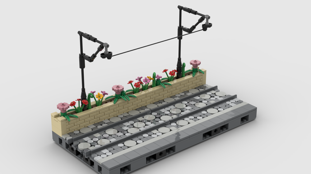 LEGO MOC Tram tracks straight standard Modular 32x16 by Quczi142 ...