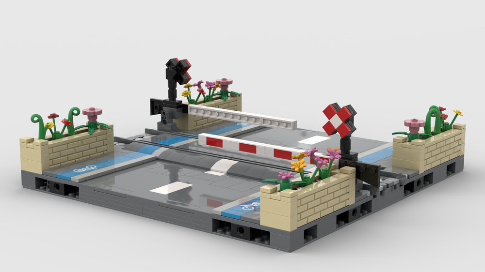 LEGO MOC Tram tracks with tram crossing modular 32x32 by Quczi142 ...