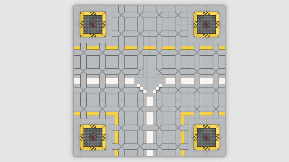 Lego Moc Classic Space Intersection Road V2 By Aventurium
