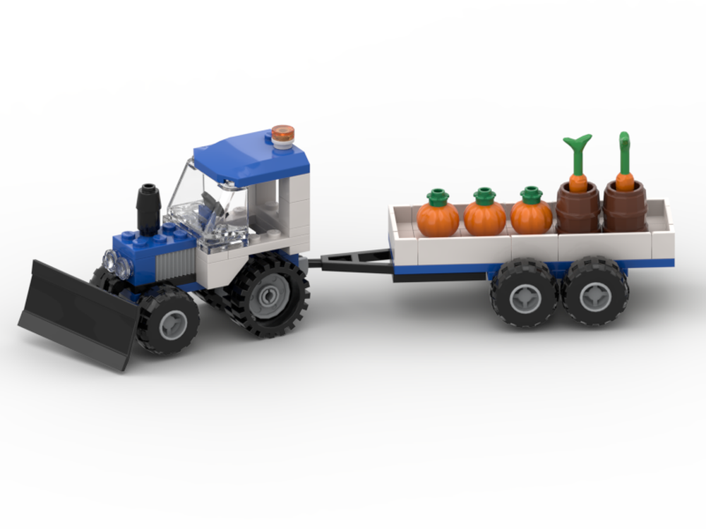 LEGO MOC Farm Tractor & Trailer by earth_girl | Rebrickable - Build ...