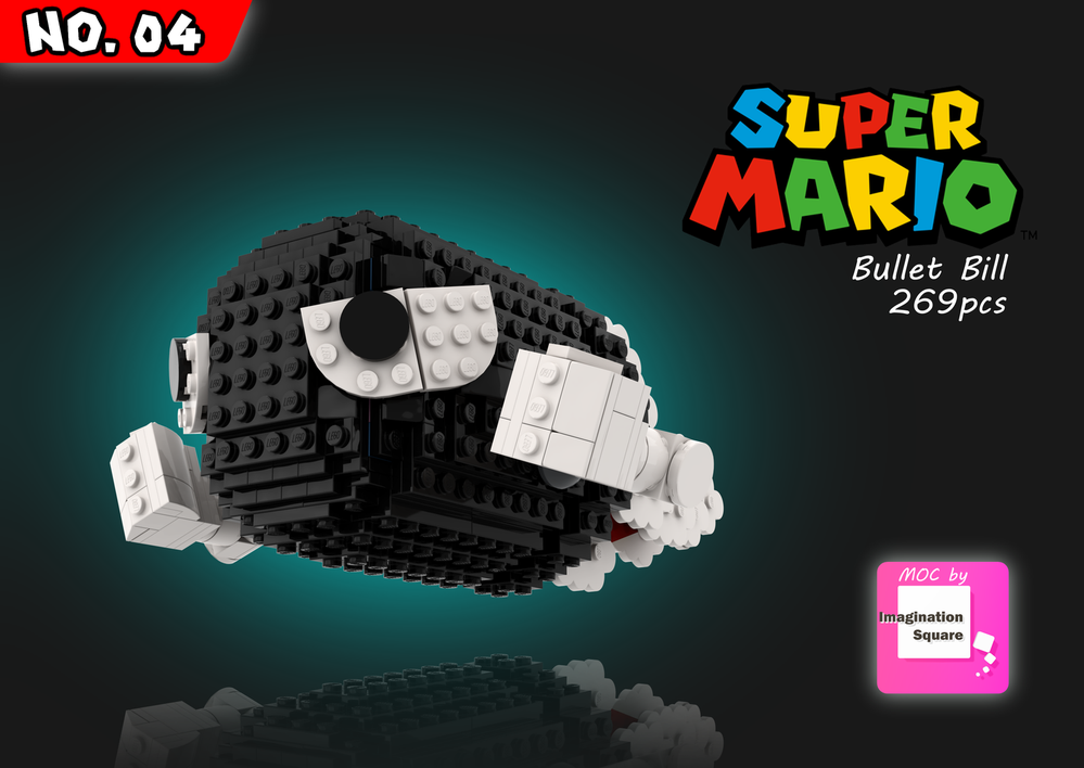 LEGO MOC Bullet Bill - Display Figure 04 - Super Mario Bros. by DotNet ...