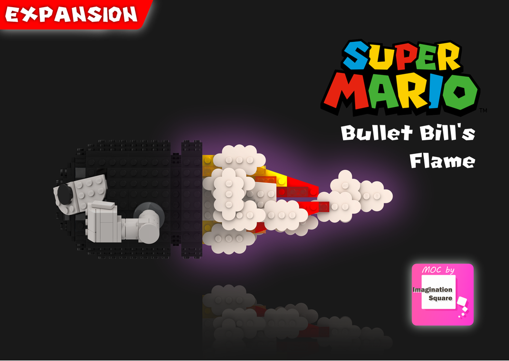 LEGO MOC Flame Add-On for Bullet Bill MOC - Display Figure EXTENSION ...